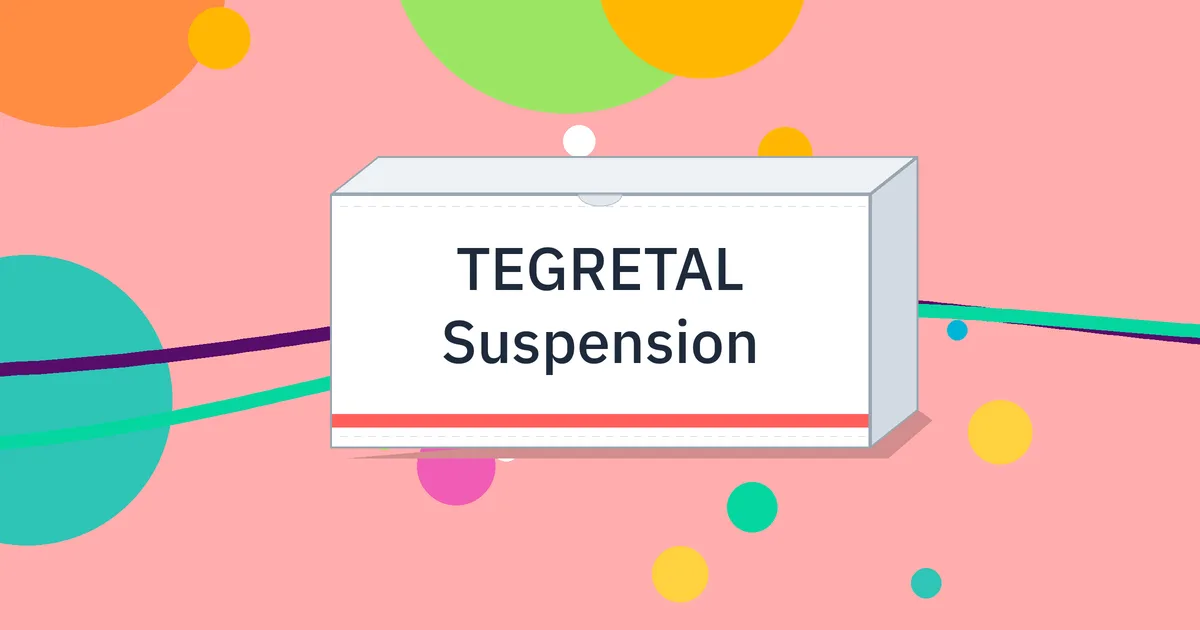 Symbolbild: Packung mit der Aufschrift TEGRETAL Suspension (PZN 01844705) – Verfügbarkeit und Bezug in Apotheken in Frankfurt am Main