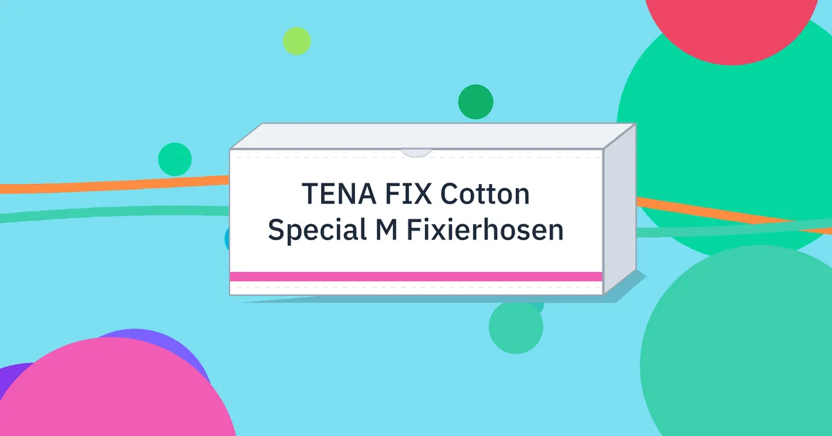 Symbolbild: Packung mit der Aufschrift TENA FIX Cotton Special M Fixierhosen (PZN 13907859) – Verfügbarkeit und Bezug in Apotheken in Frankfurt am Main