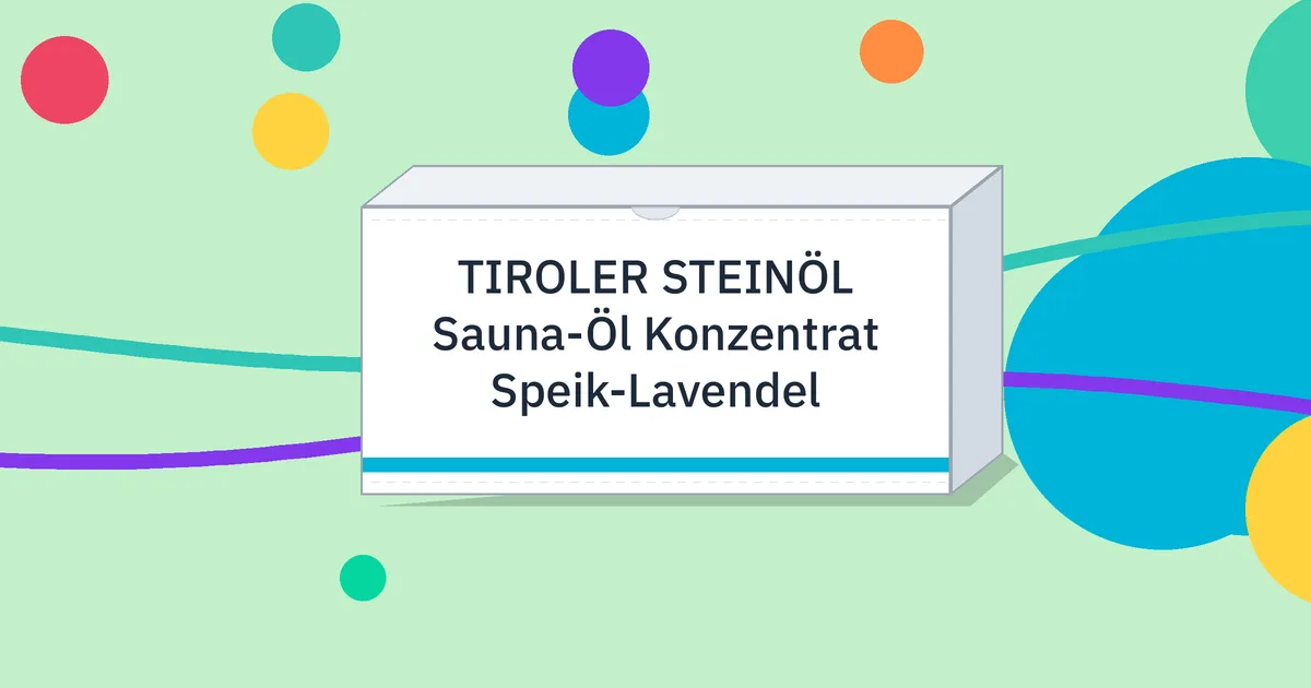 Symbolbild: Packung mit der Aufschrift TIROLER STEINÖL Sauna-Öl Konzentrat Speik-Lavendel (PZN 17195781) – Verfügbarkeit und Bezug in Apotheken in Frankfurt am Main