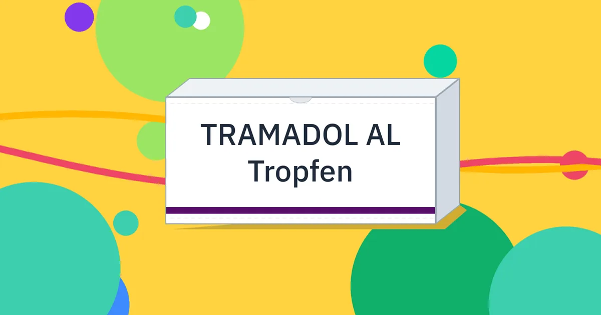 Symbolbild: Packung mit der Aufschrift TRAMADOL AL Tropfen (PZN 05896426) – Verfügbarkeit und Bezug in Apotheken in Frankfurt am Main