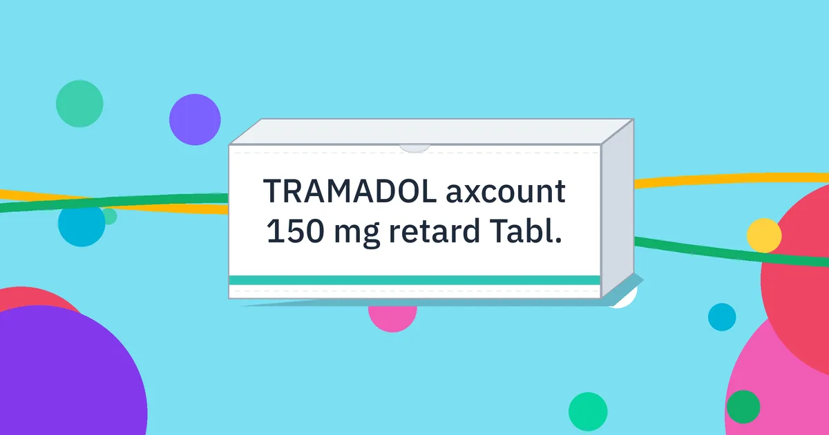 Symbolbild: Packung mit der Aufschrift TRAMADOL axcount 150 mg retard Tabl. (PZN 03727470) – Verfügbarkeit und Bezug in Apotheken in Frankfurt am Main