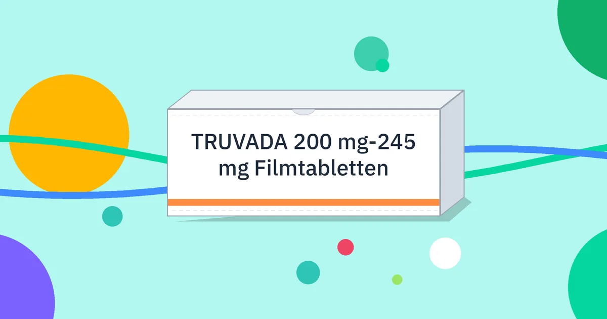 Symbolbild: Packung mit der Aufschrift TRUVADA 200 mg-245 mg Filmtabletten (PZN 11563812) – Verfügbarkeit und Bezug in Apotheken in Frankfurt am Main