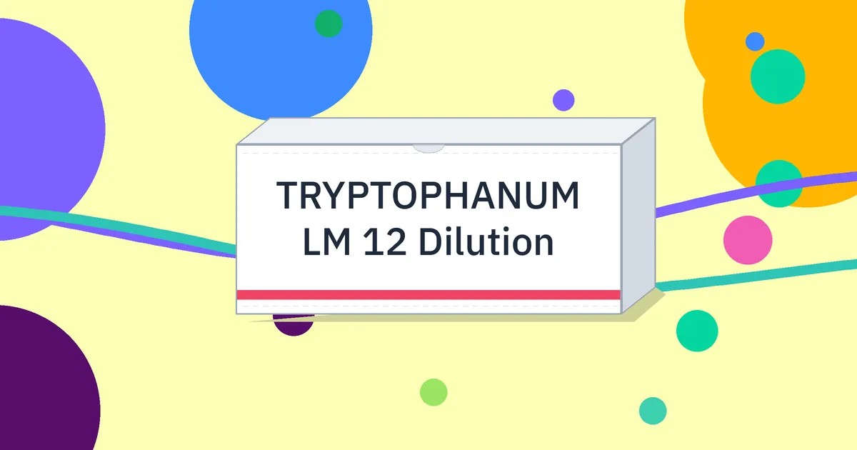 Symbolbild: Packung mit der Aufschrift TRYPTOPHANUM LM 12 Dilution (PZN 13253470) – Verfügbarkeit und Bezug in Apotheken in Frankfurt am Main