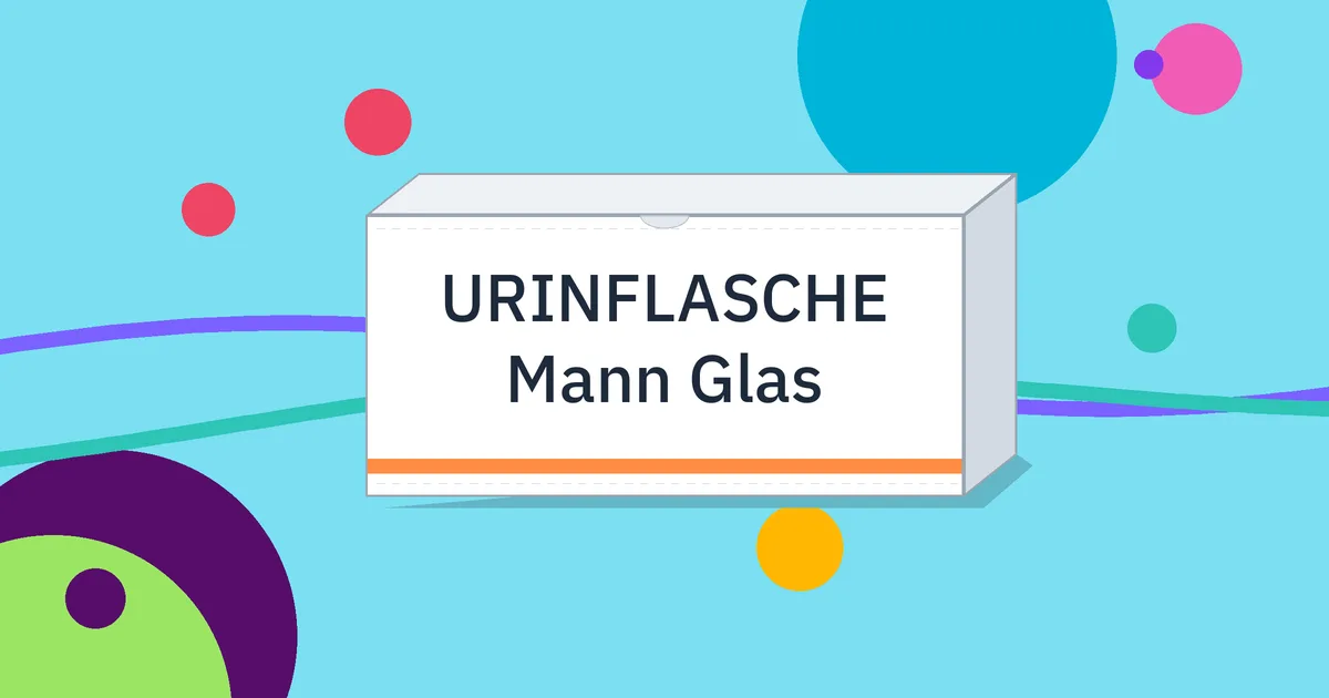 Symbolbild: Packung mit der Aufschrift URINFLASCHE Mann Glas (PZN 01739799) – Verfügbarkeit und Bezug in Apotheken in Frankfurt am Main