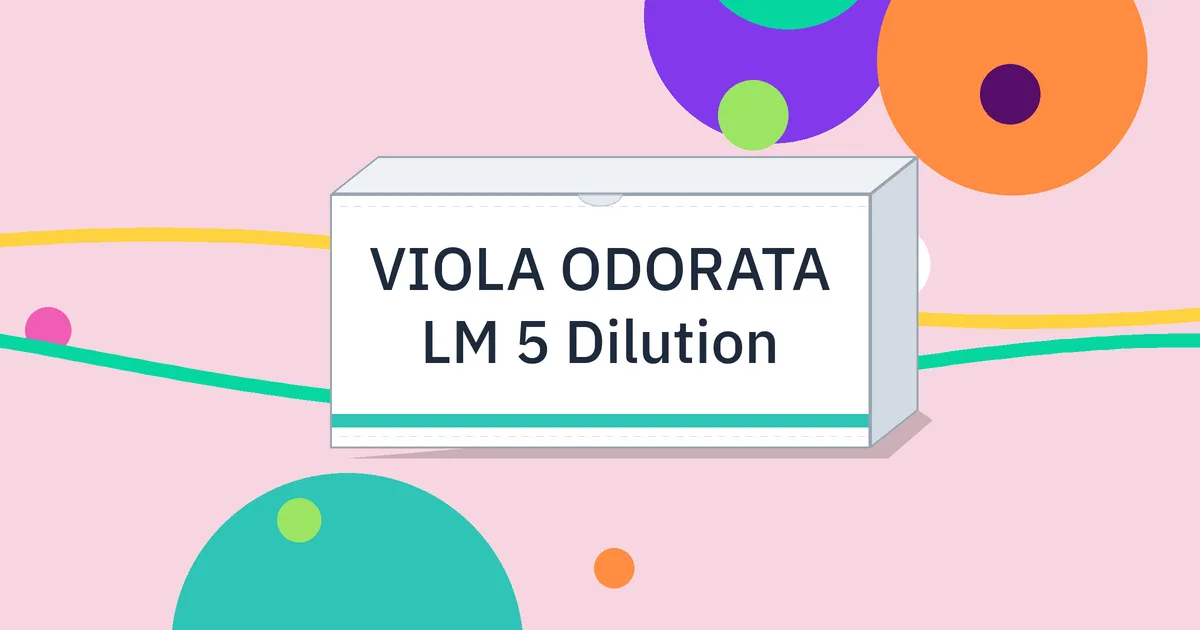 Symbolbild: Packung mit der Aufschrift VIOLA ODORATA LM 5 Dilution (PZN 13275230) – Verfügbarkeit und Bezug in Apotheken in Frankfurt am Main