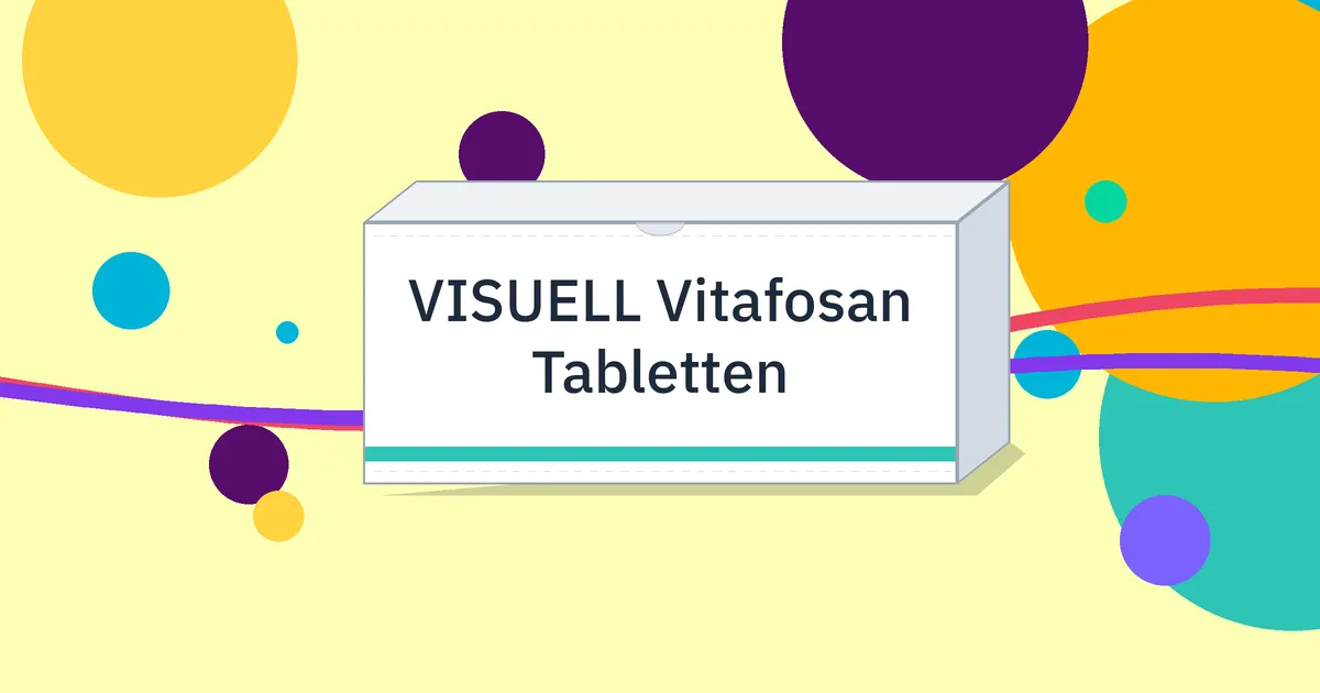 Symbolbild: Packung mit der Aufschrift VISUELL Vitafosan Tabletten (PZN 16662849) – Verfügbarkeit und Bezug in Apotheken in Frankfurt am Main