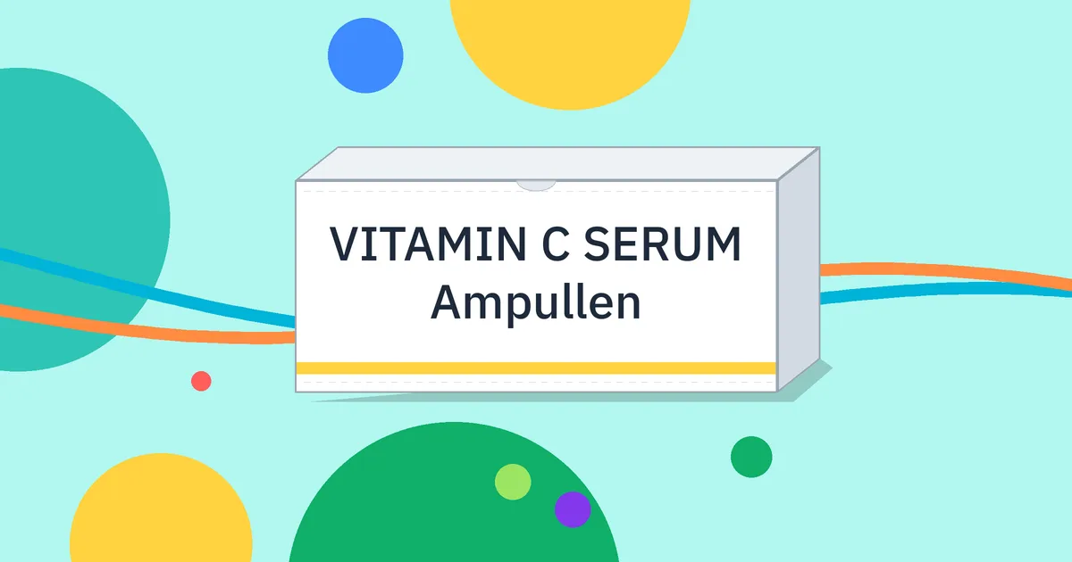 Symbolbild: Packung mit der Aufschrift VITAMIN C SERUM Ampullen (PZN 19469596) – Verfügbarkeit und Bezug in Apotheken in Frankfurt am Main