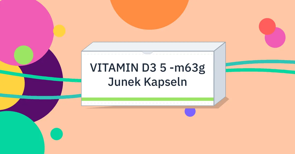 Symbolbild: Packung mit der Aufschrift VITAMIN D3 5 -m63g Junek Kapseln (PZN 10053368) – Verfügbarkeit und Bezug in Apotheken in Frankfurt am Main