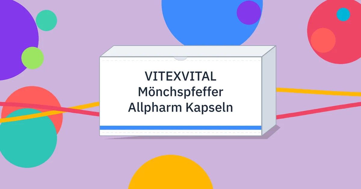 Symbolbild: Packung mit der Aufschrift VITEXVITAL Mönchspfeffer Allpharm Kapseln (PZN 16850551) – Verfügbarkeit und Bezug in Apotheken in Frankfurt am Main