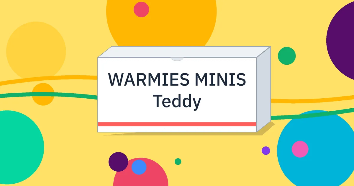 Symbolbild: Packung mit der Aufschrift WARMIES MINIS Teddy (PZN 13701968) – Verfügbarkeit und Bezug in Apotheken in Frankfurt am Main