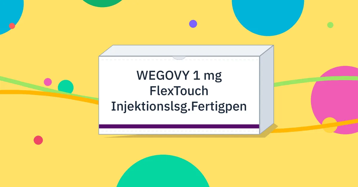 Symbolbild: Packung mit der Aufschrift WEGOVY 1 mg FlexTouch Injektionslsg.Fertigpen (PZN 19095983) – Verfügbarkeit und Bezug in Apotheken in Frankfurt am Main