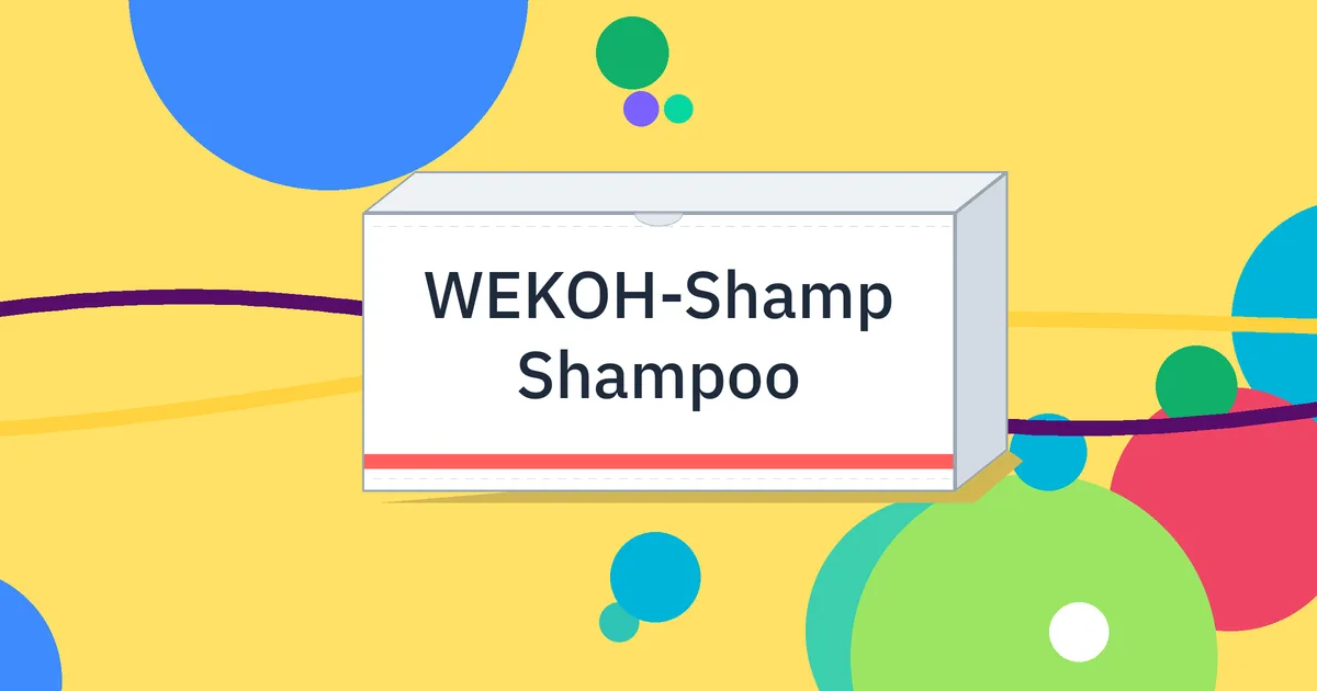 Symbolbild: Packung mit der Aufschrift WEKOH-Shamp Shampoo (PZN 12408203) – Verfügbarkeit und Bezug in Apotheken in Frankfurt am Main
