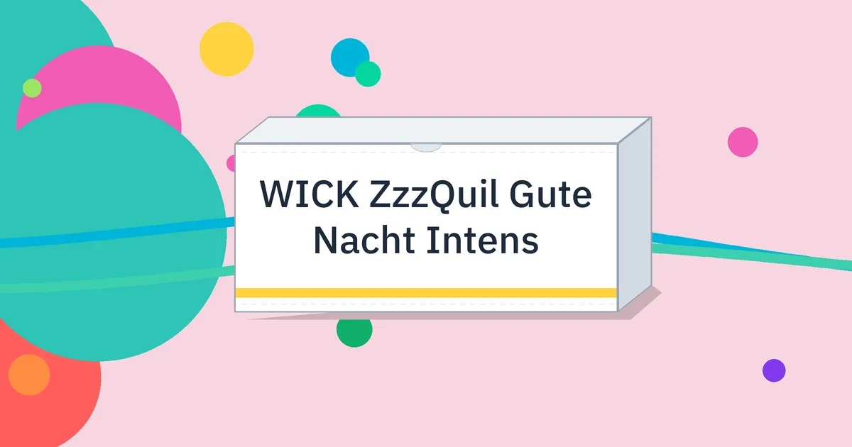 Symbolbild: Packung mit der Aufschrift WICK ZzzQuil Gute Nacht Intens (PZN 19455588) – Verfügbarkeit und Bezug in Apotheken in Frankfurt am Main