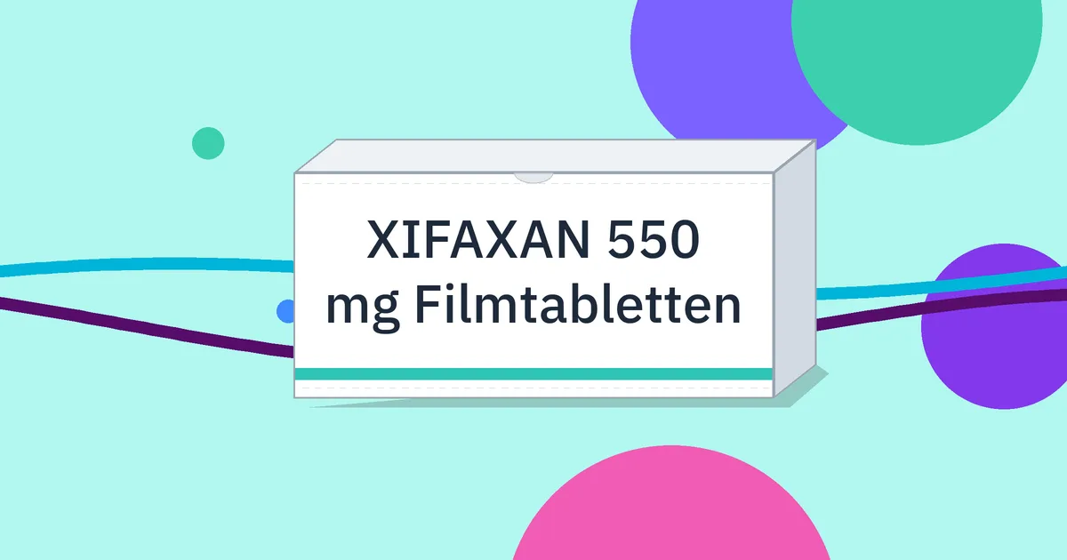 Symbolbild: Packung mit der Aufschrift XIFAXAN 550 mg Filmtabletten (PZN 02834212) – Verfügbarkeit und Bezug in Apotheken in Frankfurt am Main