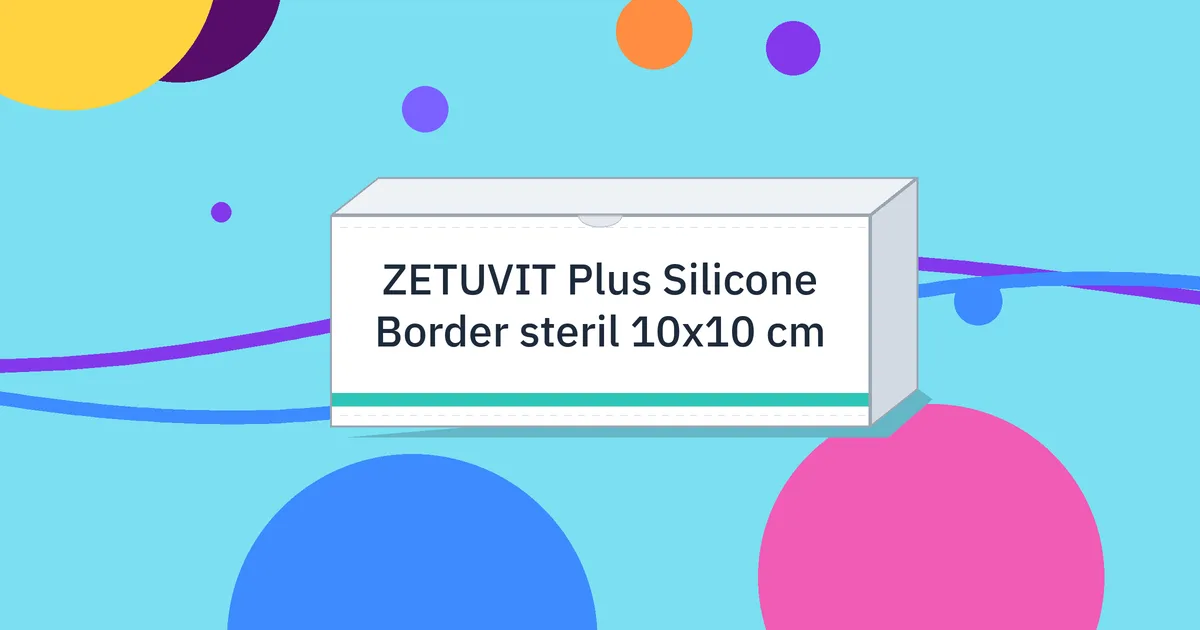 Symbolbild: Packung mit der Aufschrift ZETUVIT Plus Silicone Border steril 10x10 cm (PZN 19162863) – Verfügbarkeit und Bezug in Apotheken in Frankfurt am Main