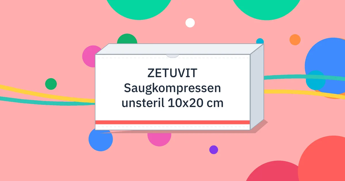 Symbolbild: Packung mit der Aufschrift ZETUVIT Saugkompressen unsteril 10x20 cm (PZN 16205595) – Verfügbarkeit und Bezug in Apotheken in Frankfurt am Main