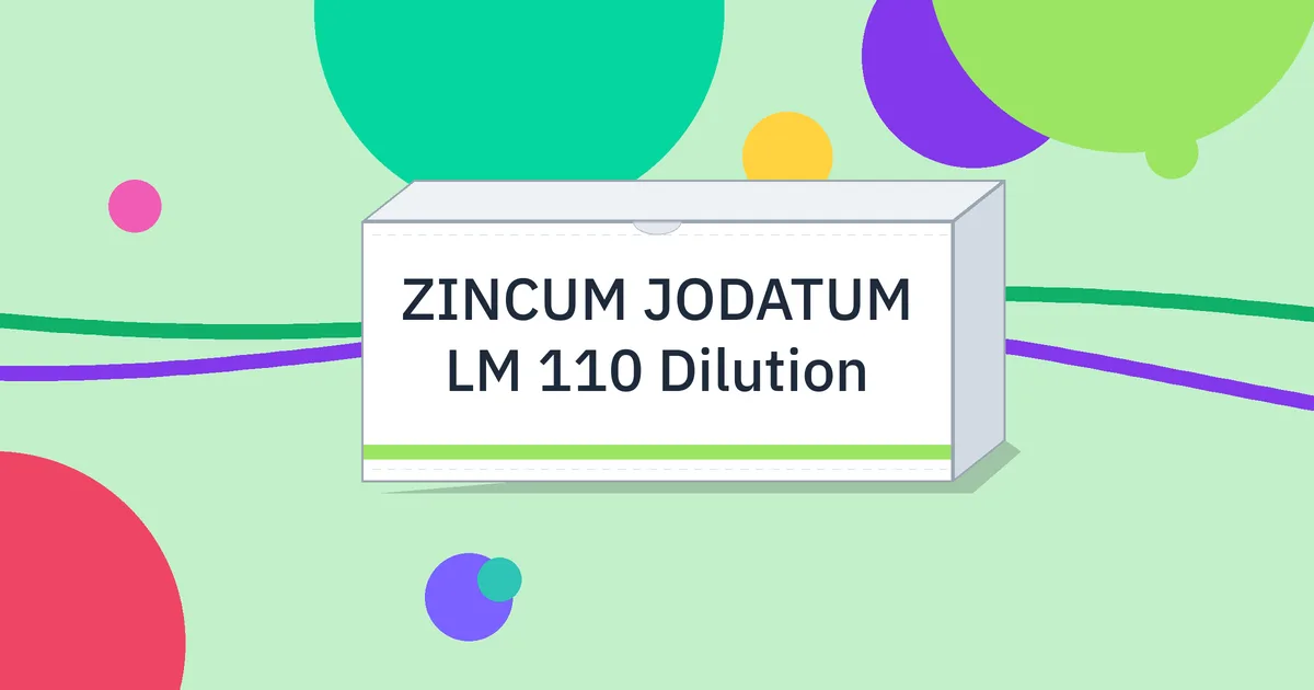 Symbolbild: Packung mit der Aufschrift ZINCUM JODATUM LM 110 Dilution (PZN 13294552) – Verfügbarkeit und Bezug in Apotheken in Frankfurt am Main
