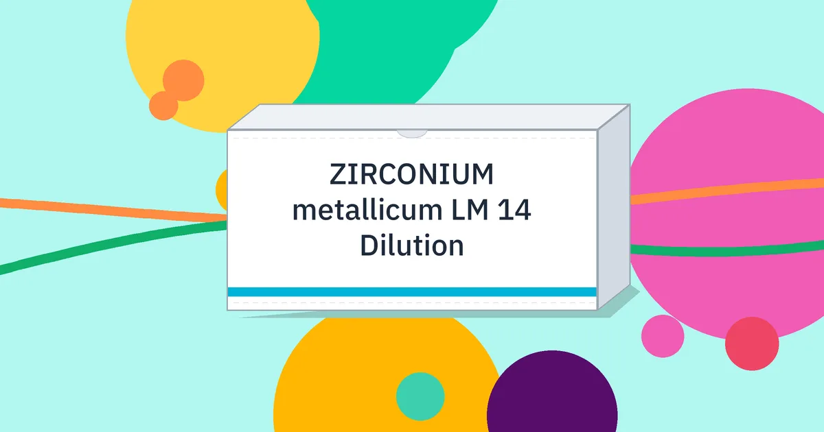 Symbolbild: Packung mit der Aufschrift ZIRCONIUM metallicum LM 14 Dilution (PZN 13302725) – Verfügbarkeit und Bezug in Apotheken in Frankfurt am Main