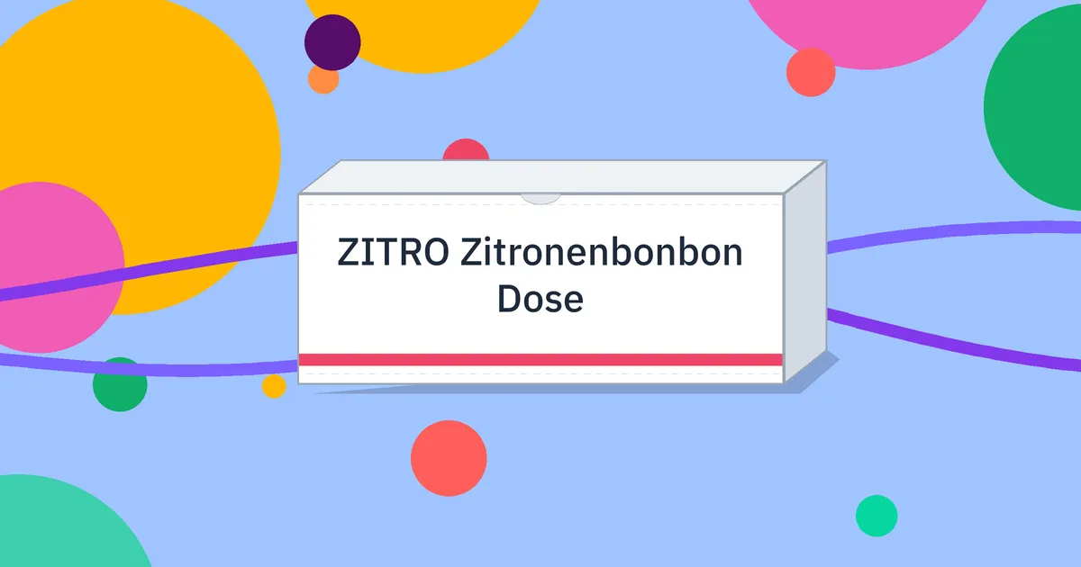 Symbolbild: Packung mit der Aufschrift ZITRO Zitronenbonbon Dose (PZN 09533896) – Verfügbarkeit und Bezug in Apotheken in Frankfurt am Main