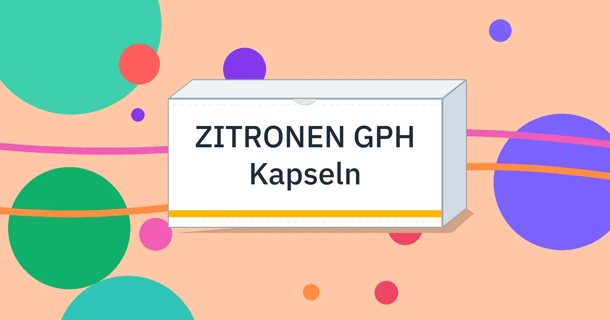 Symbolbild: Packung mit der Aufschrift ZITRONEN GPH Kapseln (PZN 05869292) – Verfügbarkeit und Bezug in Apotheken in Frankfurt am Main