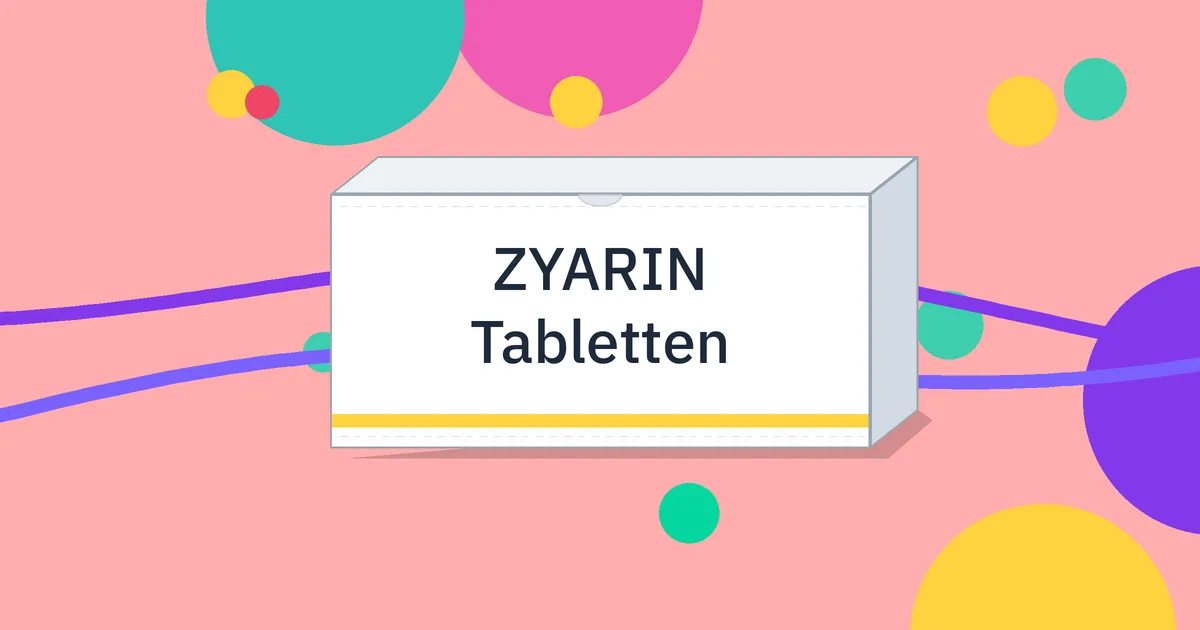 Symbolbild: Packung mit der Aufschrift ZYARIN Tabletten (PZN 12895172) – Verfügbarkeit und Bezug in Apotheken in Frankfurt am Main