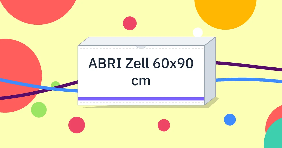 Symbolbild: Packung mit der Aufschrift ABRI Zell 60x90 cm (PZN 06886950) – Verfügbarkeit und Bezug in Apotheken in Frankfurt am Main