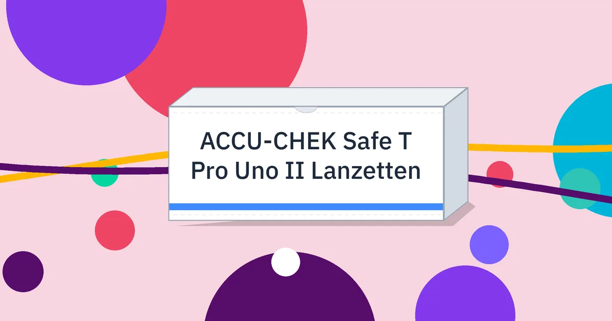 Symbolbild: Packung mit der Aufschrift ACCU-CHEK Safe T Pro Uno II Lanzetten (PZN 19767891) – Verfügbarkeit und Bezug in Apotheken in Frankfurt am Main