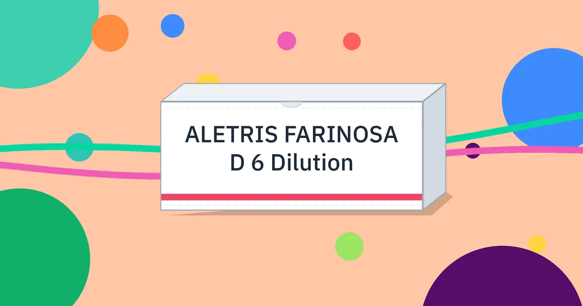 Symbolbild: Packung mit der Aufschrift ALETRIS FARINOSA D 6 Dilution (PZN 02606014) – Verfügbarkeit und Bezug in Apotheken in Frankfurt am Main