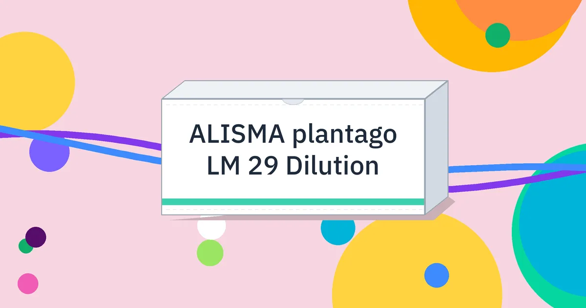 Symbolbild: Packung mit der Aufschrift ALISMA plantago LM 29 Dilution (PZN 13310819) – Verfügbarkeit und Bezug in Apotheken in Frankfurt am Main