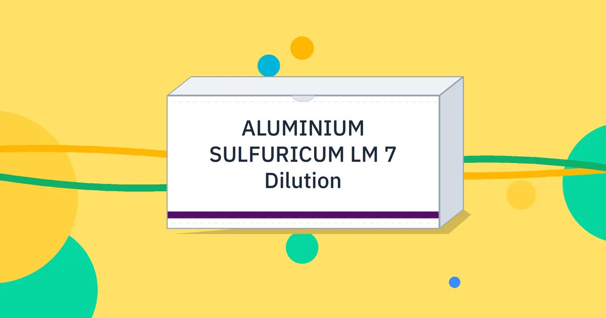 Symbolbild: Packung mit der Aufschrift ALUMINIUM SULFURICUM LM 7 Dilution (PZN 13317566) – Verfügbarkeit und Bezug in Apotheken in Frankfurt am Main