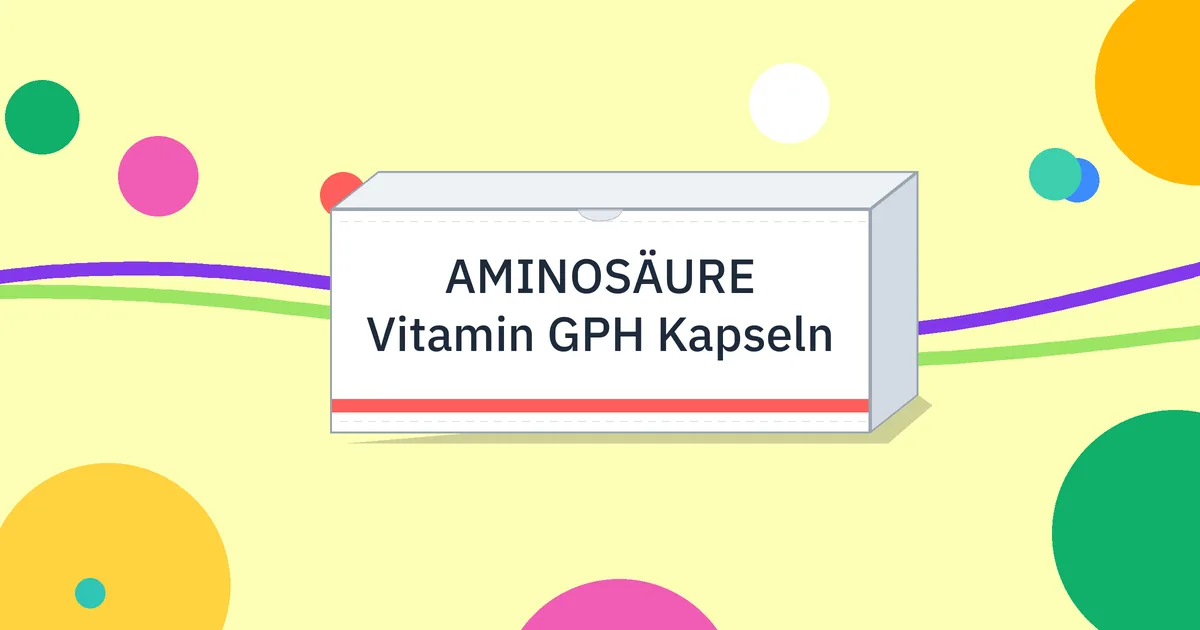 Symbolbild: Packung mit der Aufschrift AMINOSÄURE Vitamin GPH Kapseln (PZN 00679753) – Verfügbarkeit und Bezug in Apotheken in Frankfurt am Main