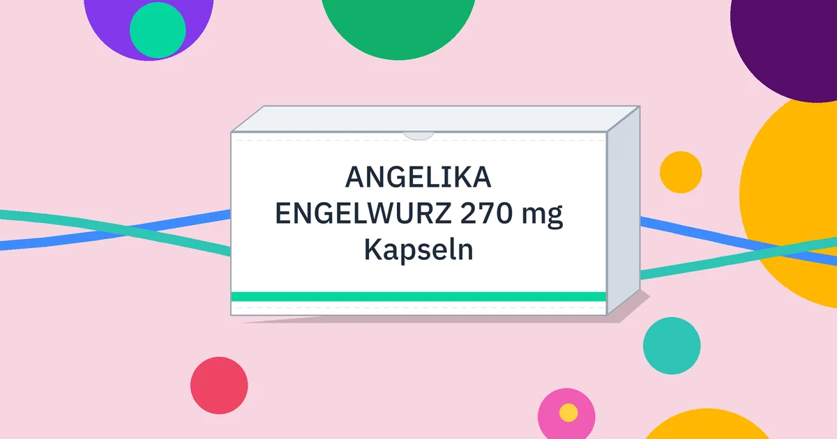 Symbolbild: Packung mit der Aufschrift ANGELIKA ENGELWURZ 270 mg Kapseln (PZN 18216054) – Verfügbarkeit und Bezug in Apotheken in Frankfurt am Main