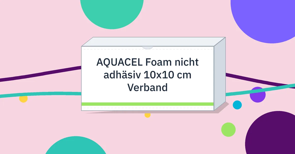 Symbolbild: Packung mit der Aufschrift AQUACEL Foam nicht adhäsiv 10x10 cm Verband (PZN 20898983) – Verfügbarkeit und Bezug in Apotheken in Frankfurt am Main