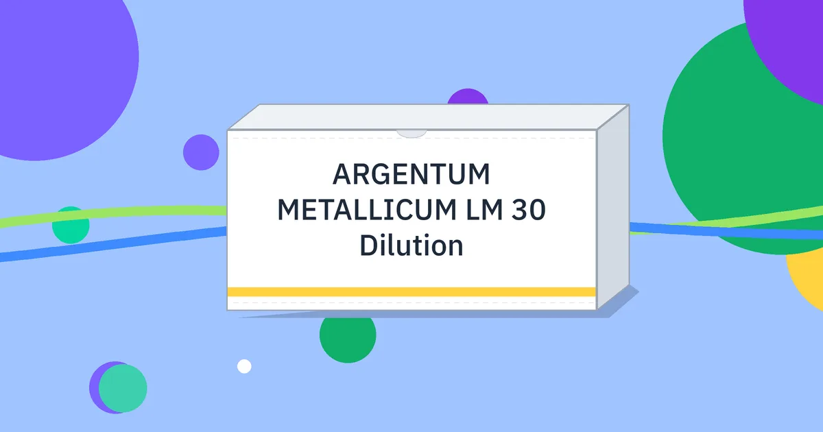 Symbolbild: Packung mit der Aufschrift ARGENTUM METALLICUM LM 30 Dilution (PZN 09430506) – Verfügbarkeit und Bezug in Apotheken in Frankfurt am Main
