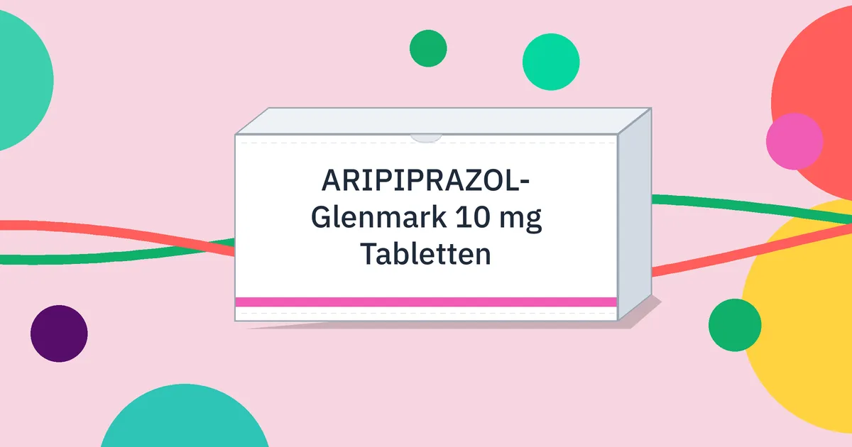 Symbolbild: Packung mit der Aufschrift ARIPIPRAZOL-Glenmark 10 mg Tabletten (PZN 17279064) – Verfügbarkeit und Bezug in Apotheken in Frankfurt am Main