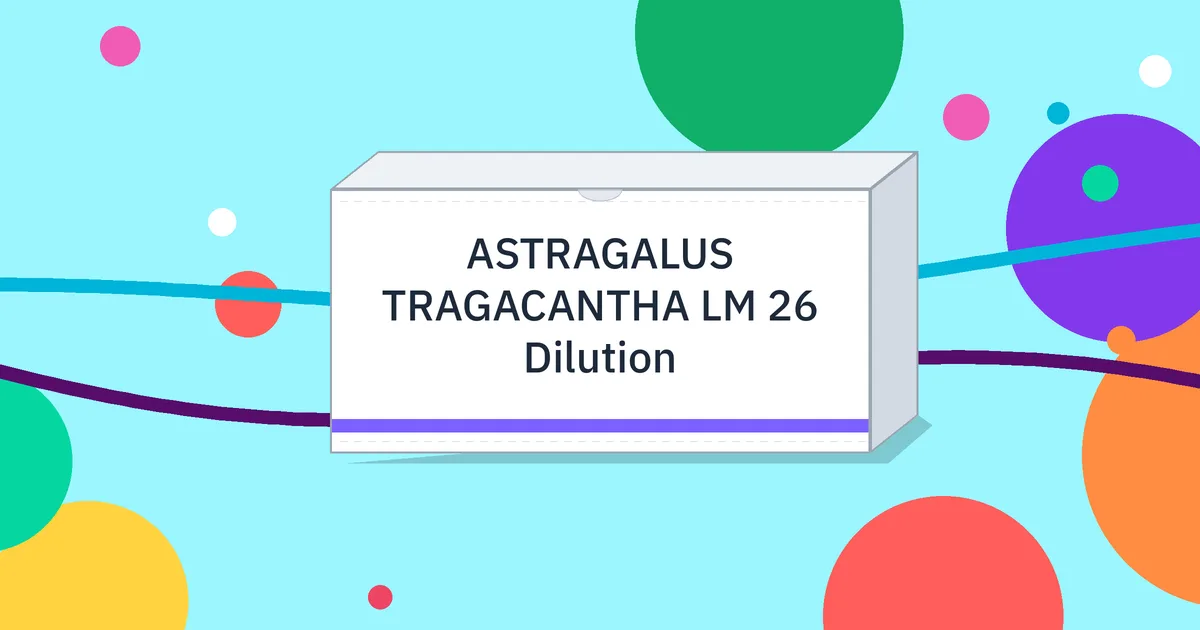 Symbolbild: Packung mit der Aufschrift ASTRAGALUS TRAGACANTHA LM 26 Dilution (PZN 13405218) – Verfügbarkeit und Bezug in Apotheken in Frankfurt am Main