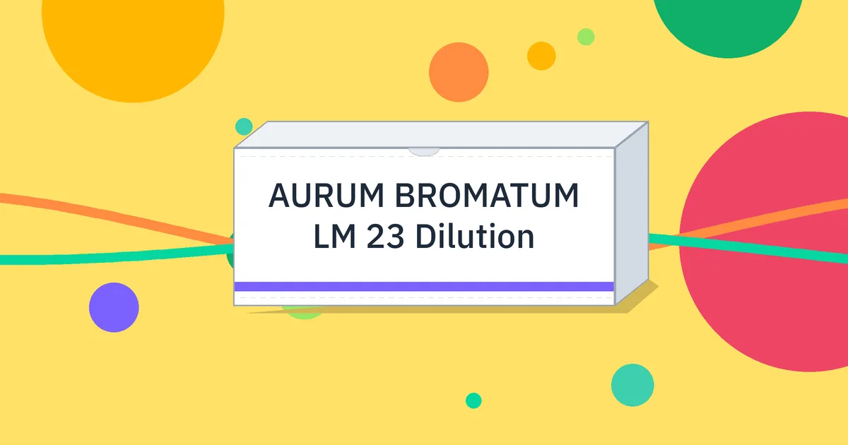 Symbolbild: Packung mit der Aufschrift AURUM BROMATUM LM 23 Dilution (PZN 12783912) – Verfügbarkeit und Bezug in Apotheken in Frankfurt am Main