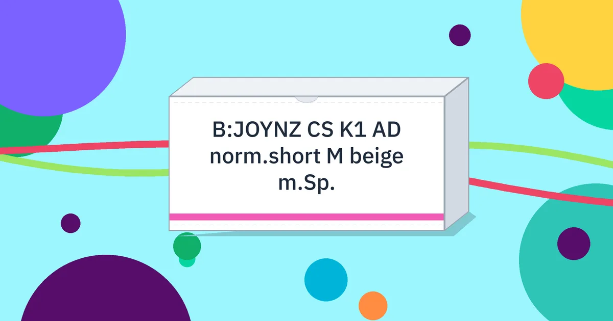 Symbolbild: Packung mit der Aufschrift B:JOYNZ CS K1 AD norm.short M beige m.Sp. (PZN 20524538) – Verfügbarkeit und Bezug in Apotheken in Frankfurt am Main