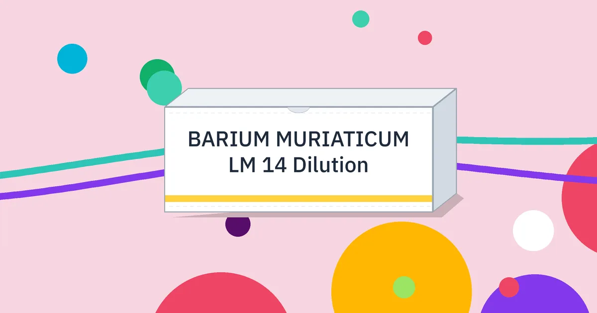 Symbolbild: Packung mit der Aufschrift BARIUM MURIATICUM LM 14 Dilution (PZN 12790332) – Verfügbarkeit und Bezug in Apotheken in Frankfurt am Main