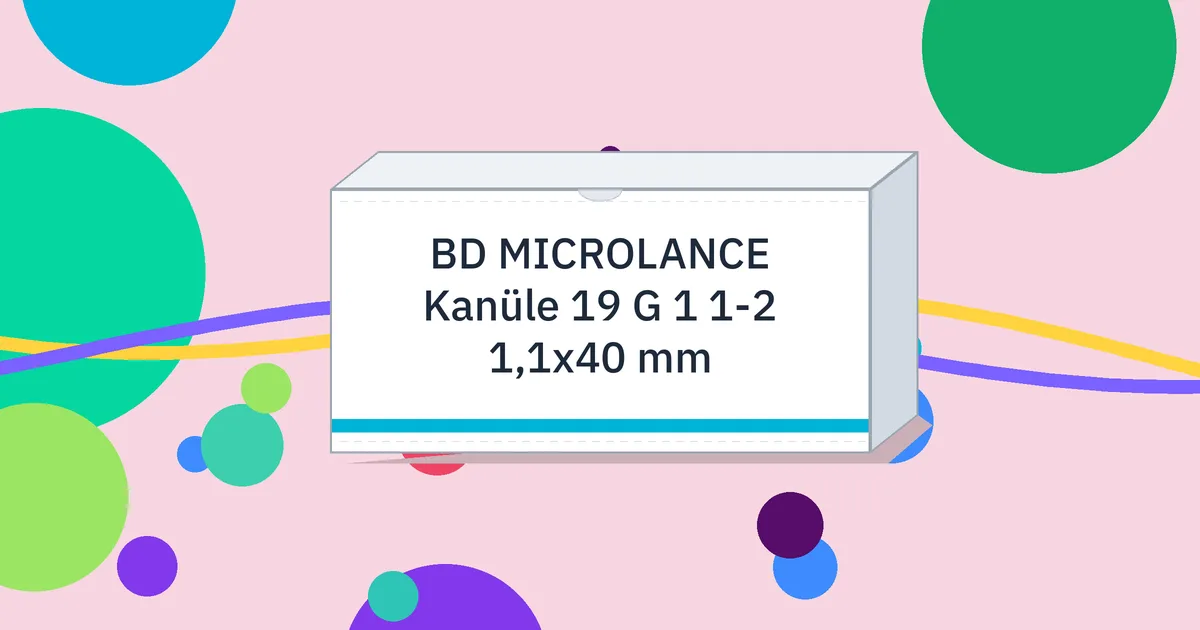 Symbolbild: Packung mit der Aufschrift BD MICROLANCE Kanüle 19 G 1 1-2 1,1x40 mm (PZN 16016322) – Verfügbarkeit und Bezug in Apotheken in Frankfurt am Main