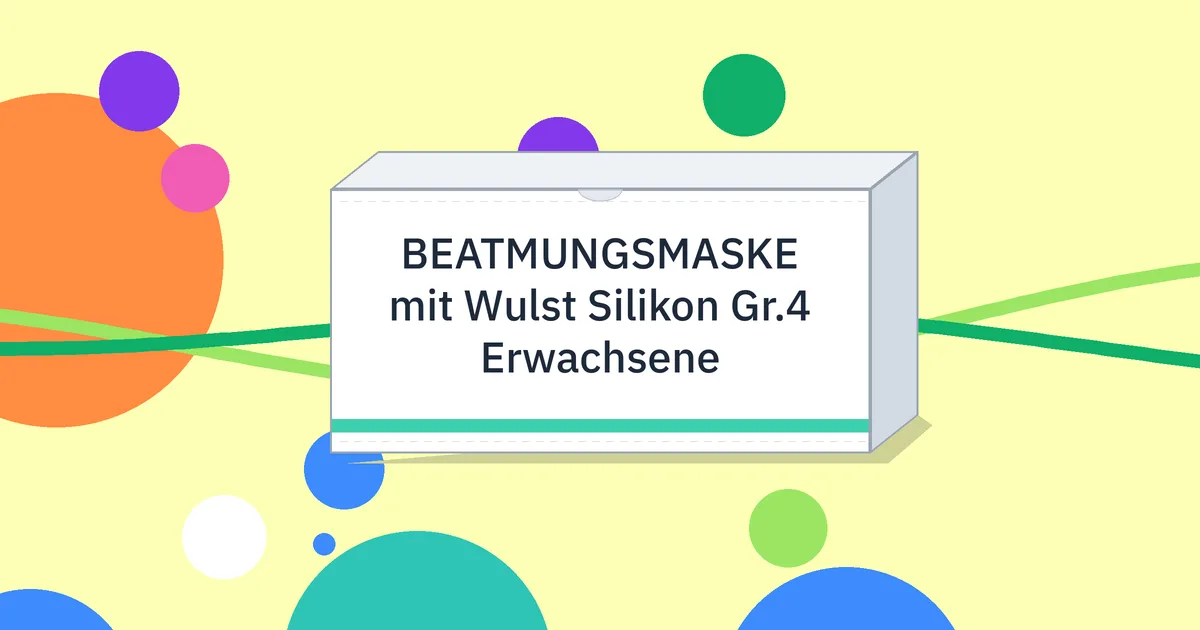 Symbolbild: Packung mit der Aufschrift BEATMUNGSMASKE mit Wulst Silikon Gr.4 Erwachsene (PZN 03695126) – Verfügbarkeit und Bezug in Apotheken in Frankfurt am Main
