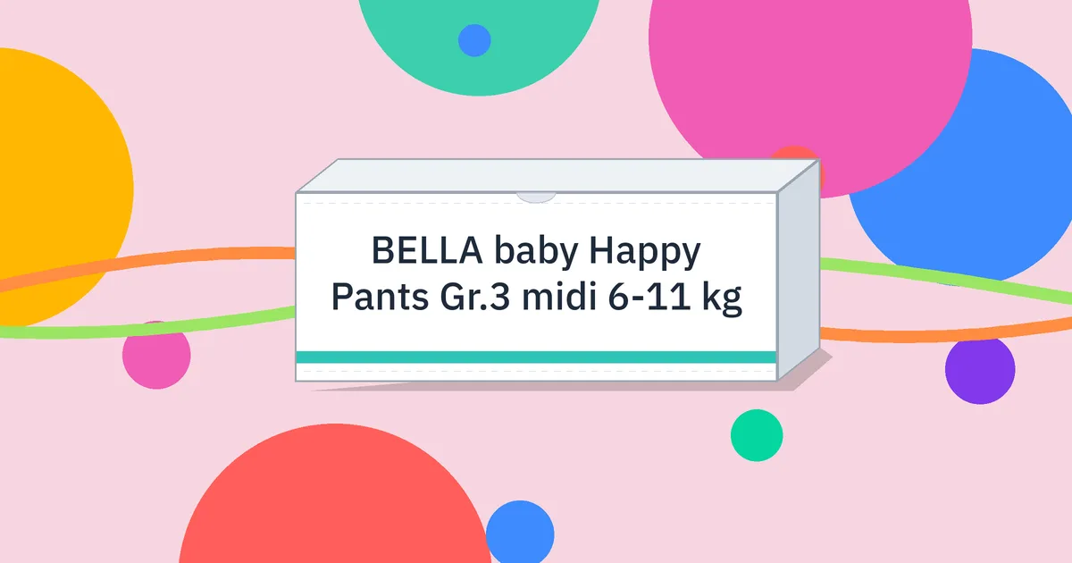 Symbolbild: Packung mit der Aufschrift BELLA baby Happy Pants Gr.3 midi 6-11 kg (PZN 20099153) – Verfügbarkeit und Bezug in Apotheken in Frankfurt am Main