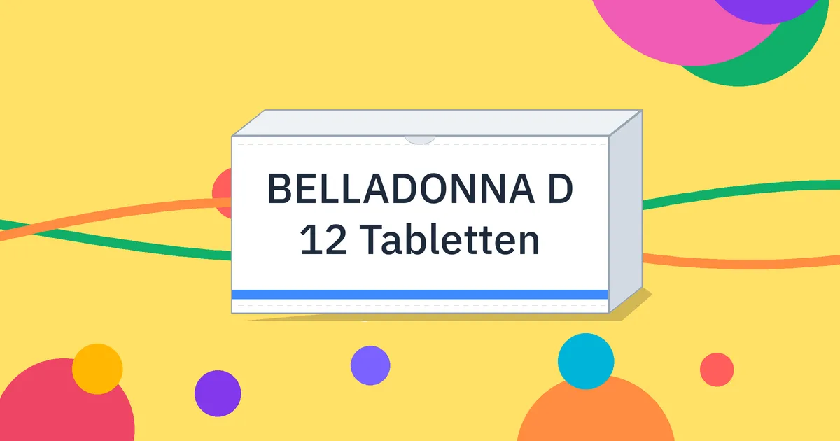 Symbolbild: Packung mit der Aufschrift BELLADONNA D 12 Tabletten (PZN 02111235) – Verfügbarkeit und Bezug in Apotheken in Frankfurt am Main