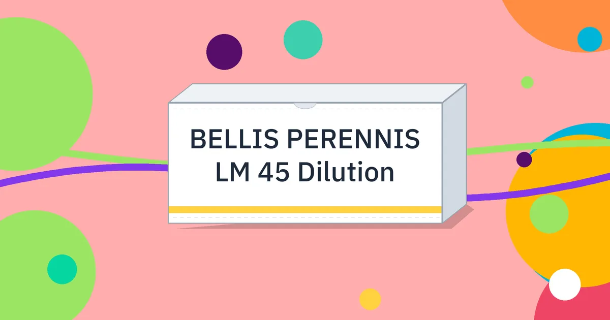 Symbolbild: Packung mit der Aufschrift BELLIS PERENNIS LM 45 Dilution (PZN 12791805) – Verfügbarkeit und Bezug in Apotheken in Frankfurt am Main