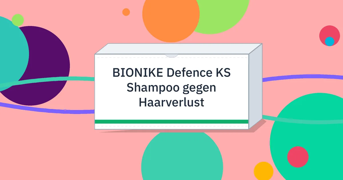 Symbolbild: Packung mit der Aufschrift BIONIKE Defence KS Shampoo gegen Haarverlust (PZN 12548370) – Verfügbarkeit und Bezug in Apotheken in Frankfurt am Main