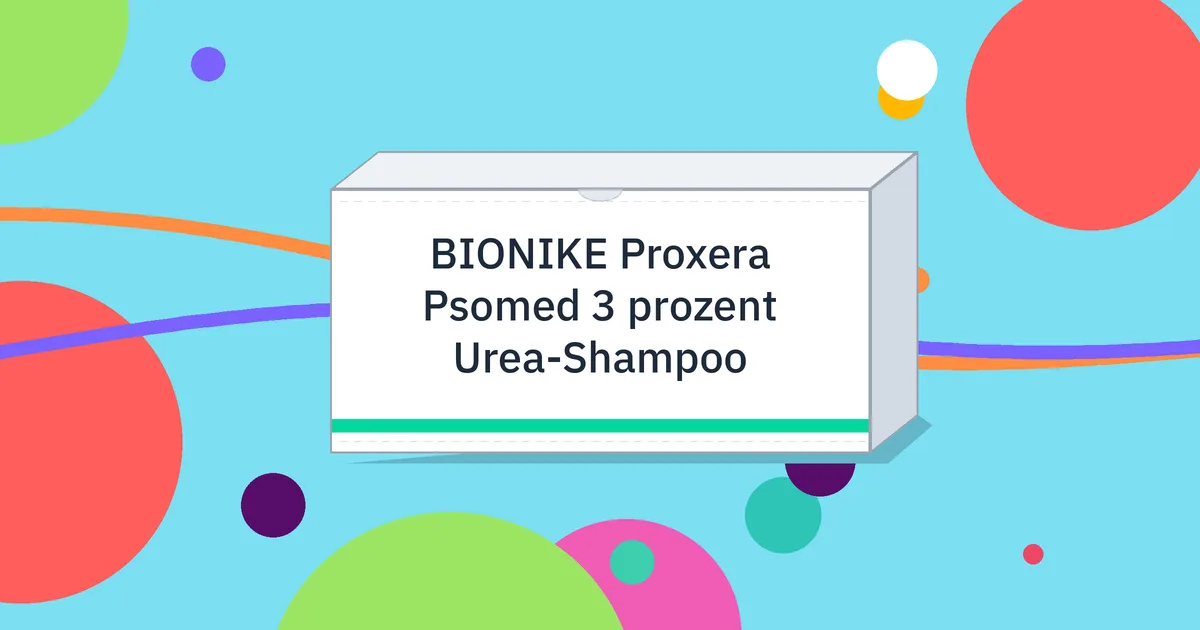Symbolbild: Packung mit der Aufschrift BIONIKE Proxera Psomed 3 prozent Urea-Shampoo (PZN 13751771) – Verfügbarkeit und Bezug in Apotheken in Frankfurt am Main