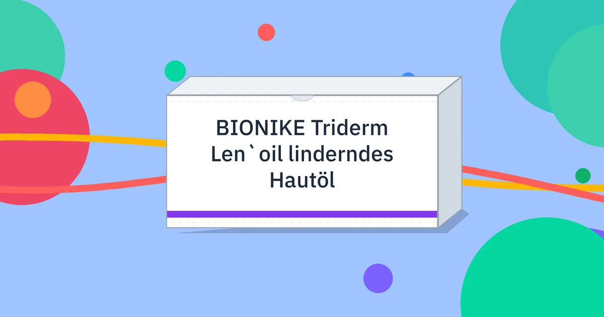 Symbolbild: Packung mit der Aufschrift BIONIKE Triderm Len`oil linderndes Hautöl (PZN 12534735) – Verfügbarkeit und Bezug in Apotheken in Frankfurt am Main