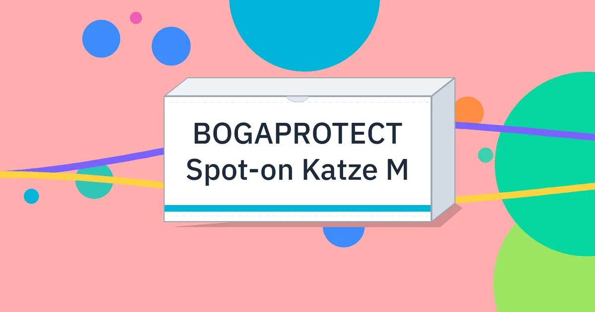 Symbolbild: Packung mit der Aufschrift BOGAPROTECT Spot-on Katze M (PZN 15416338) – Verfügbarkeit und Bezug in Apotheken in Frankfurt am Main