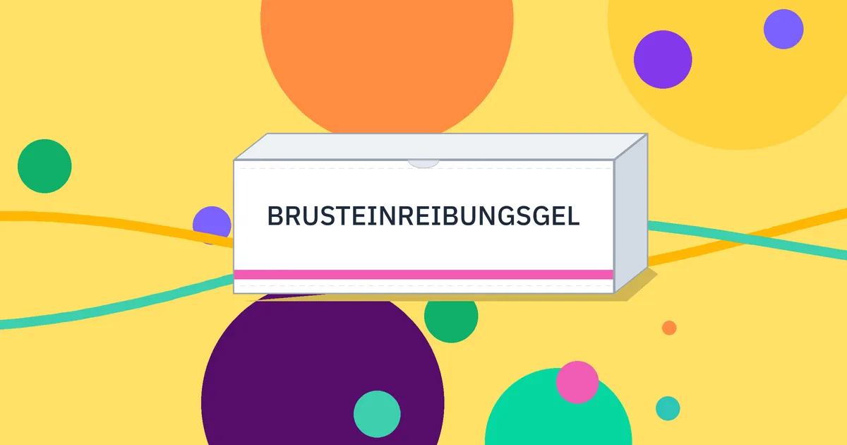 Symbolbild: Packung mit der Aufschrift BRUSTEINREIBUNGSGEL (PZN 18741777) – Verfügbarkeit und Bezug in Apotheken in Frankfurt am Main