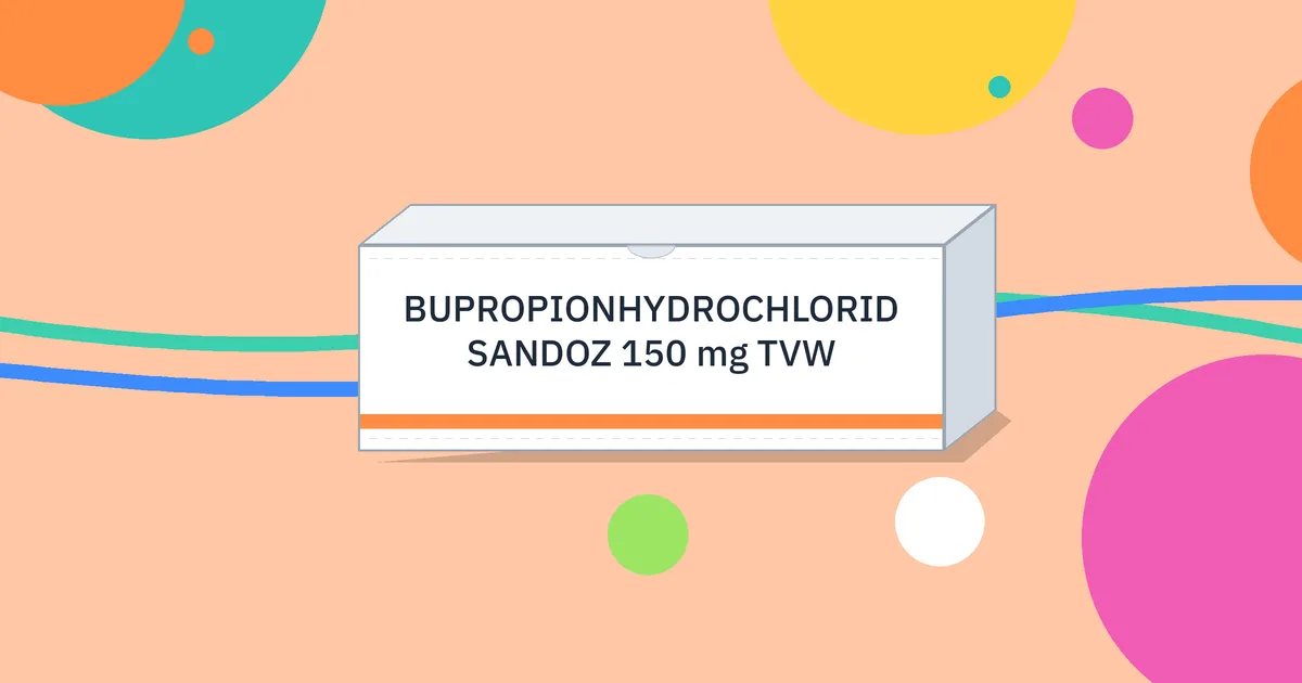 Symbolbild: Packung mit der Aufschrift BUPROPIONHYDROCHLORID SANDOZ 150 mg TVW (PZN 18714220) – Verfügbarkeit und Bezug in Apotheken in Frankfurt am Main
